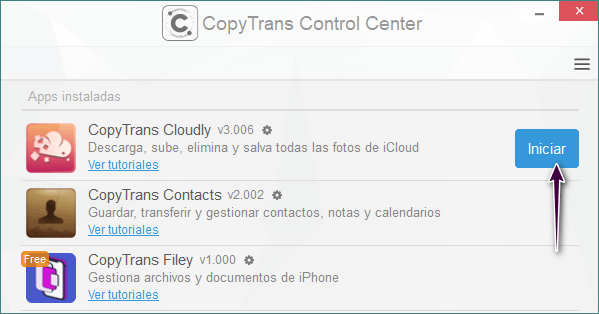 Guía de instalación de todos los programas de CopyTrans