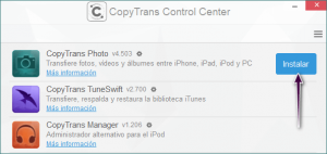 Guía de instalación de todos los programas de CopyTrans